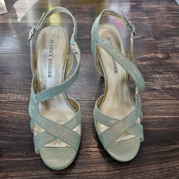 Audrey Brooke | Shoes | Audrey Brooke Teal Green Mint Mermaid Strappy ...